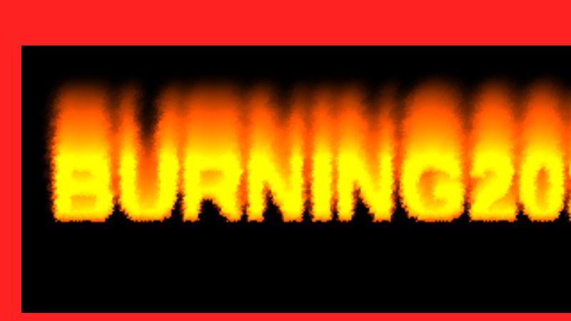 3D HTML5 WEBGL BURNING FIRE FLAMES DEMO