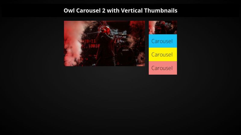 Owl Carousel 2 with Vertical Thumbnails