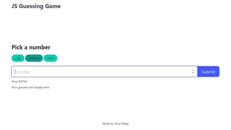 JS Guessing Game V2.0