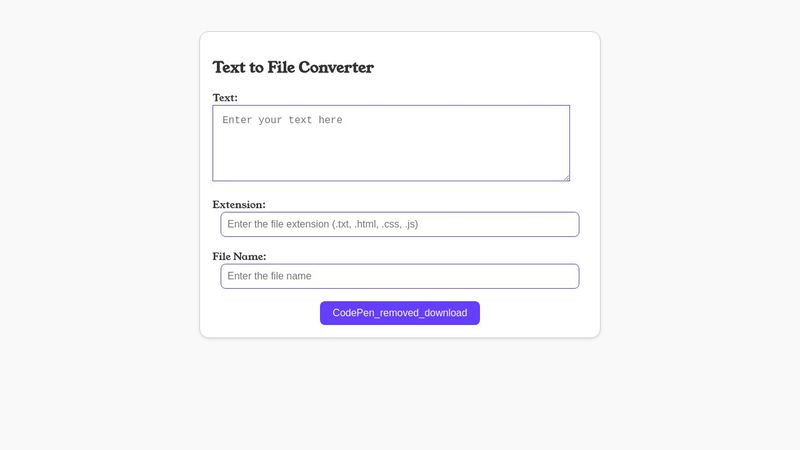 Text to file converter