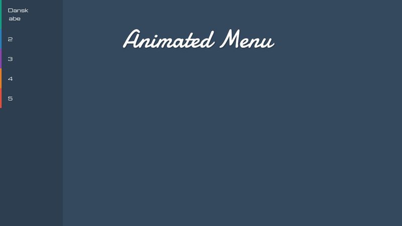 Animated menu
