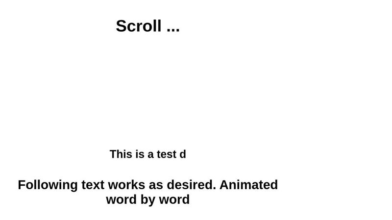 Change opacity words while scrolling