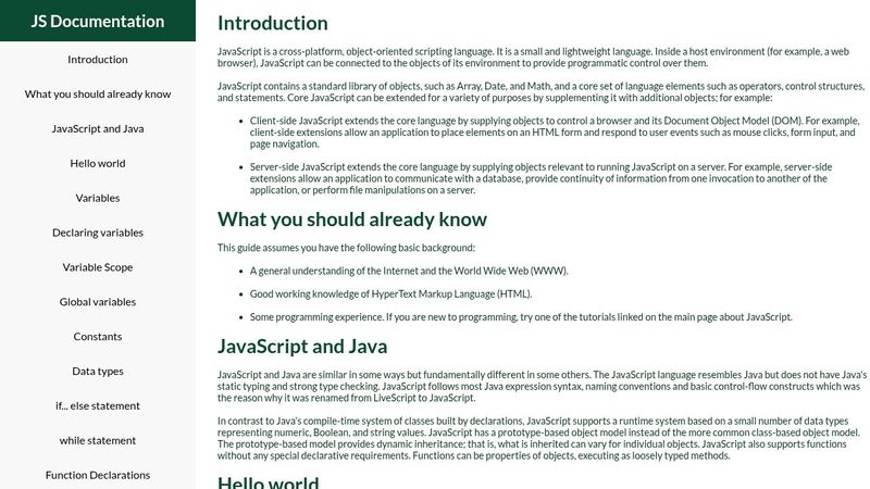 Technical Documentation Page