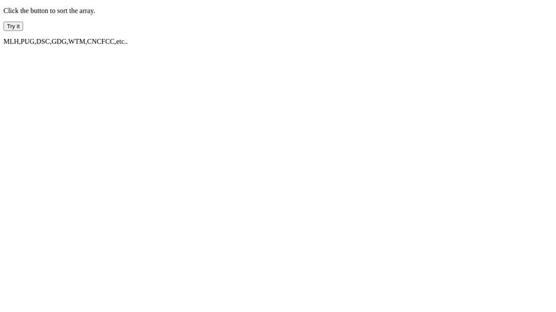 Sorting a list in JS