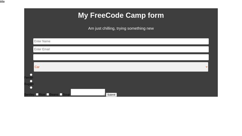 Freecode Camp Survey Page