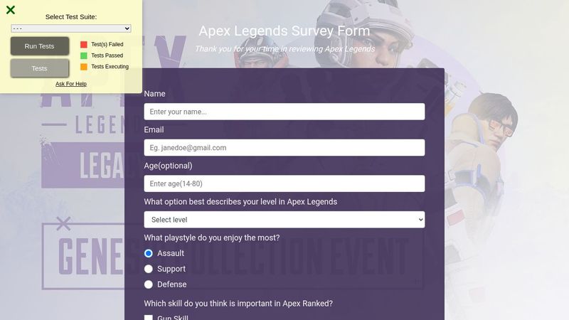 Responsive Web Design Project - Survey Form [freecodecamp.org]