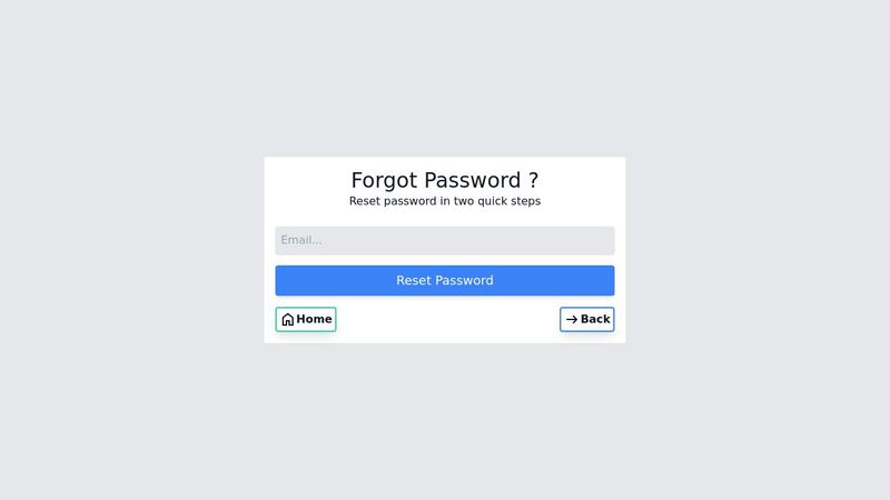 Forgot Password Tailwind Responsive