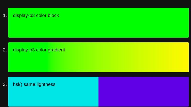 CSS Level 4 and 5 Colors