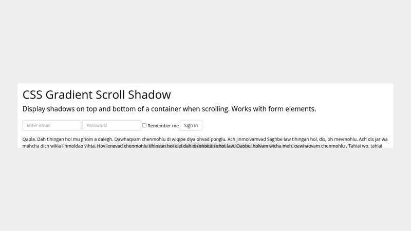 css | Gradient Scroll Shadow (with mask)