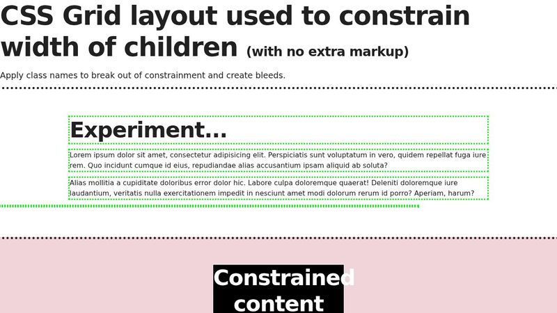 CSS Grid: constrain content width