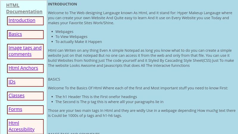 FCC Html Documentation