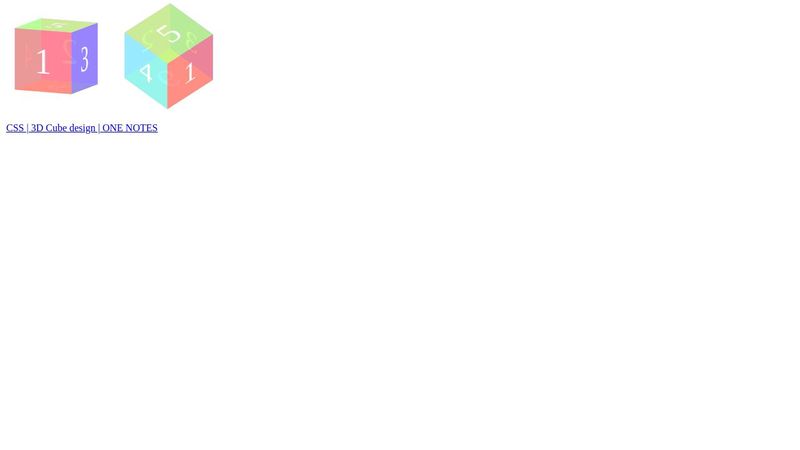 CSS | 3D cube 2