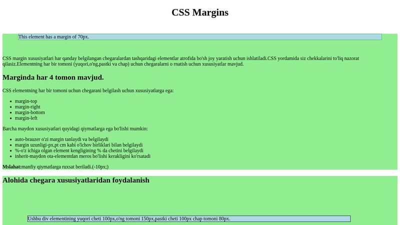 CSS Margins