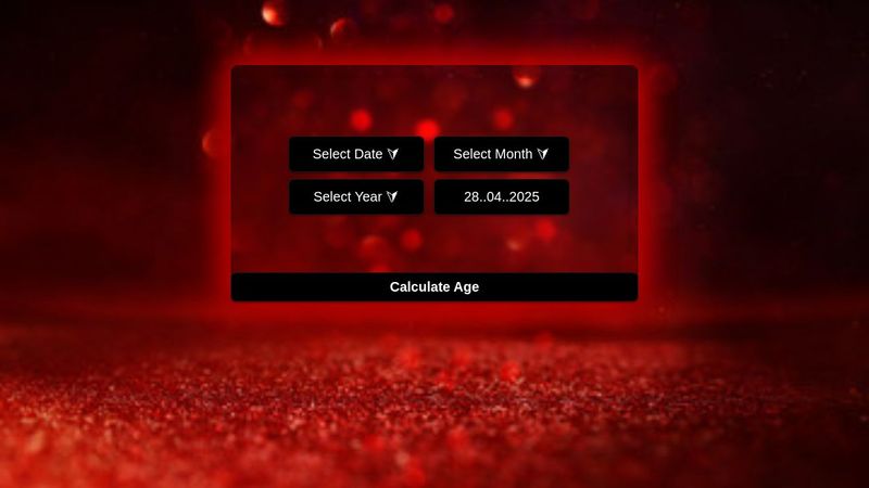Age Calculator || HTML CSS JS Age Calculator