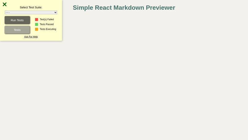 Simple React Markdown Previewer