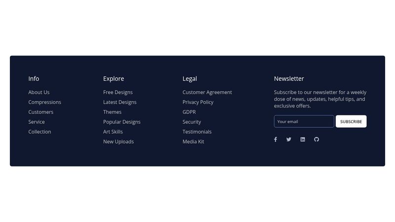Responsive Footer HTML and CSS