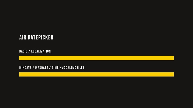 Air Datepicker