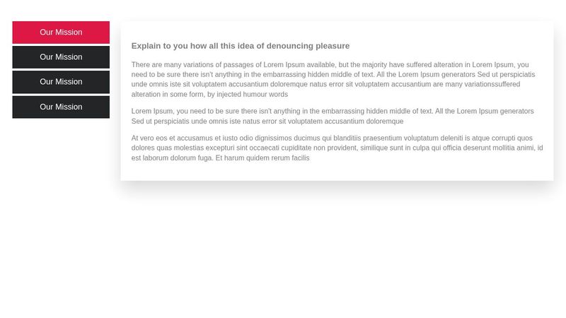 Vertical Tabs Modules - HTML , CSS, jQuery