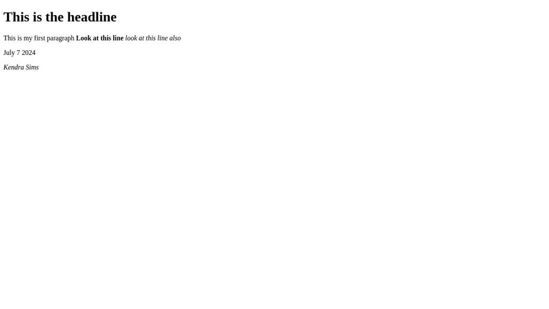 CodePen - A Pen by Kendra Sims