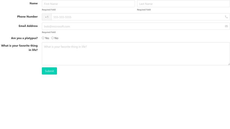 Forms 1: Using Bulma (Just the CSS)