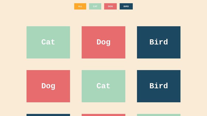 Simple category filter without extra libraries