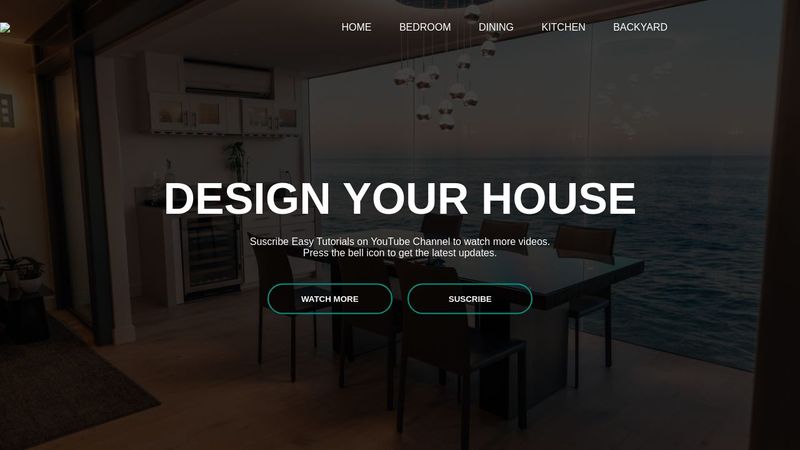 Interior design Page with HTML and CSS