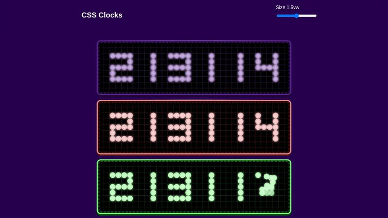 CSS Clock-Shadows
