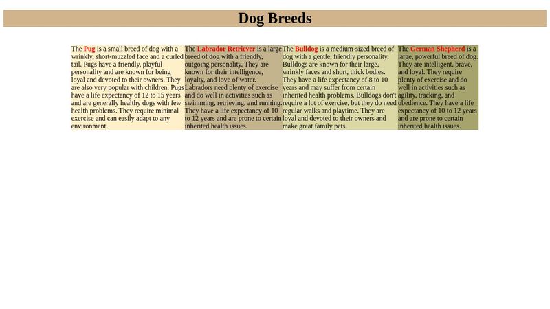 and CSS Classes - Practice