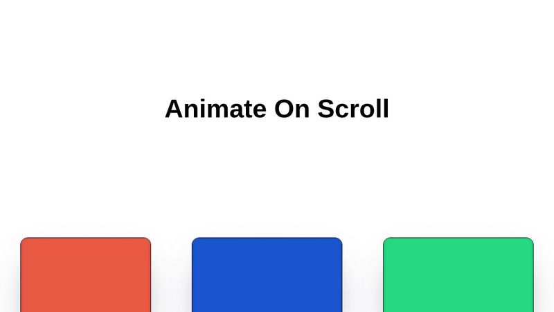Animate On Scroll (appear in)