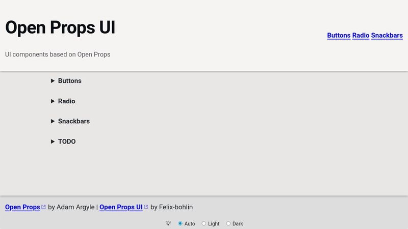 Open Props UI Styleguide