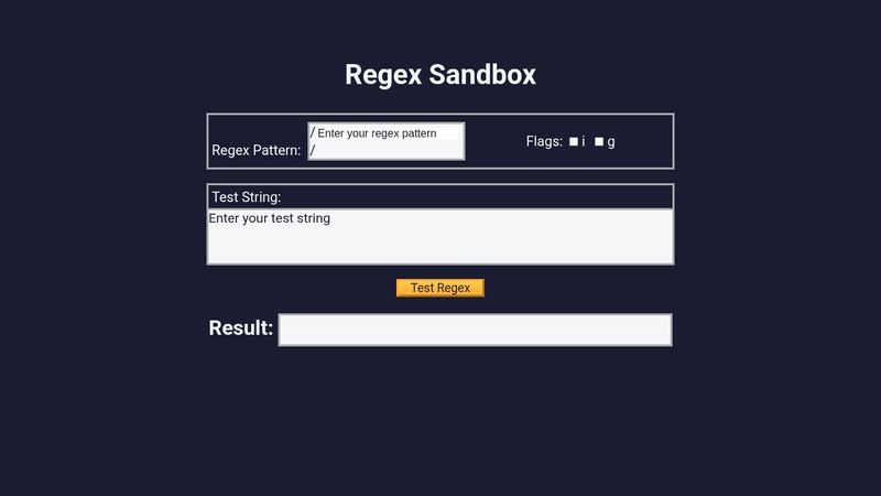 Regex Sandbox