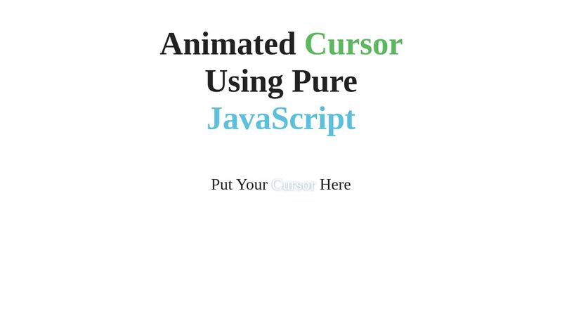 Animated Cursor Using Pure JS