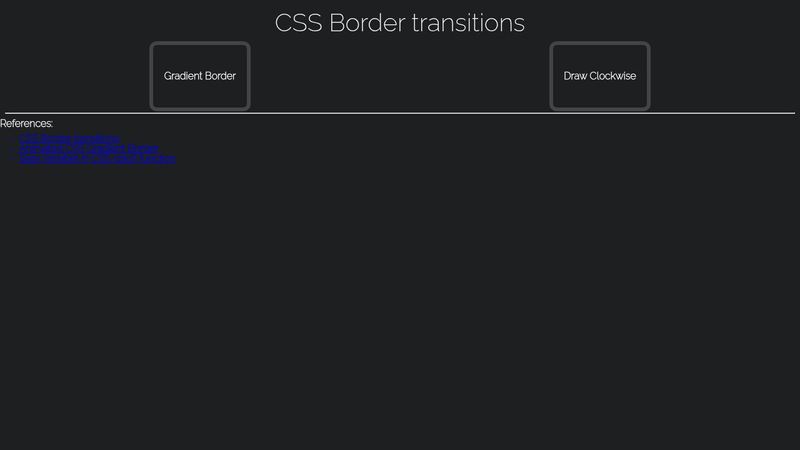 CSS Border transitions