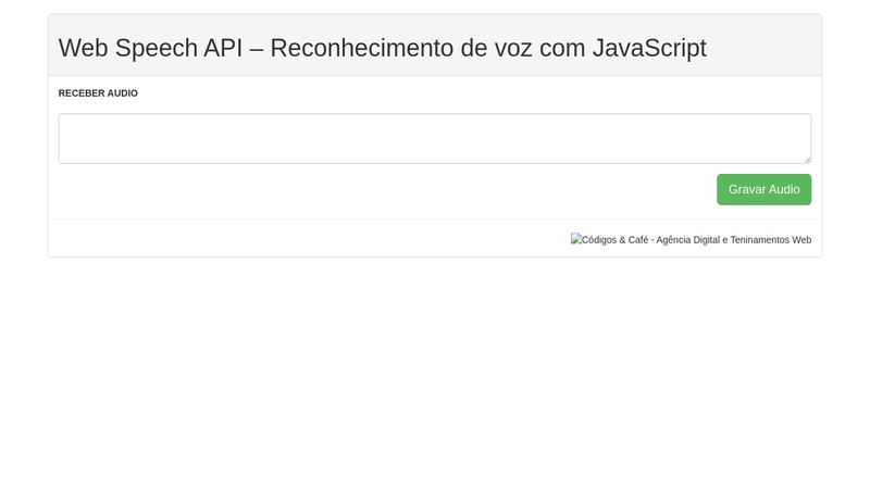 Web Speech API – Reconhecimento de voz com JavaScript