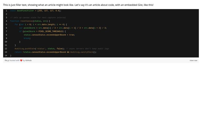 Customizing GitHub Gists: Chaos