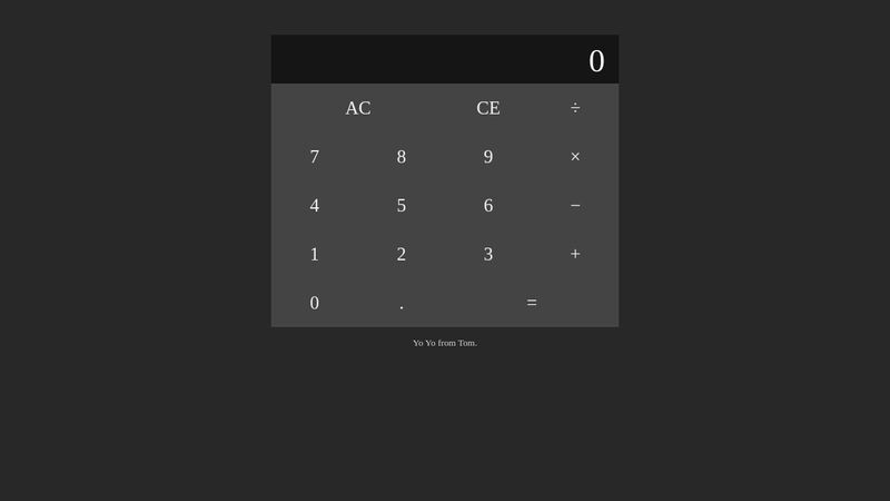 JavaScript Calculator - FreeCodeCamp Project