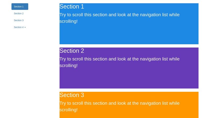 Scrollable NavBar (vertical nav)