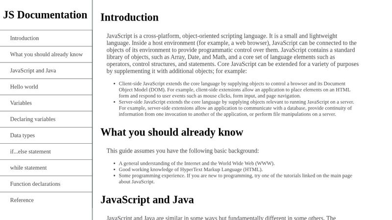 Build a Technical Documentation Page
