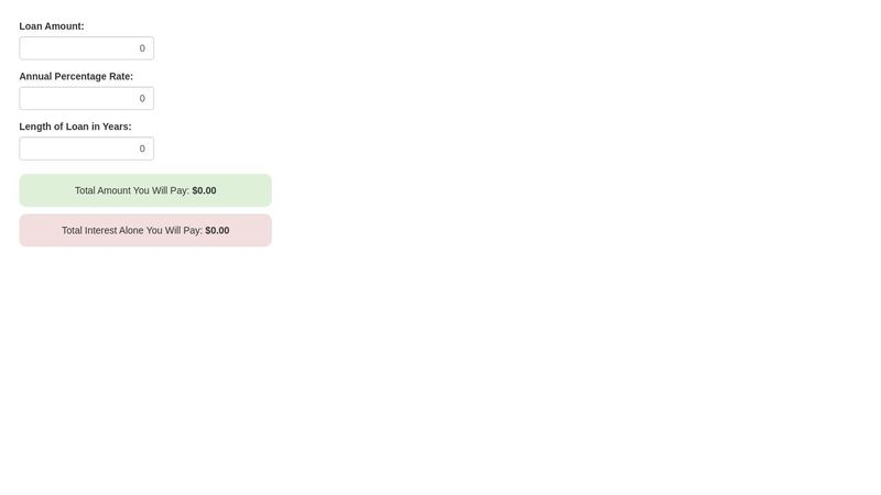 AngularJS Interest Calculator