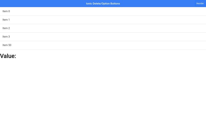 Ionic List click Item to print value