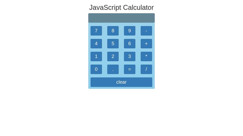 JavaScript Calculator (FCC)