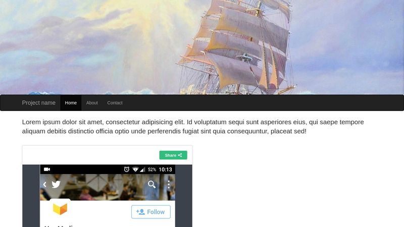 Sticky Navigation with Bootstrap - Fixed navbar by scrolling the page