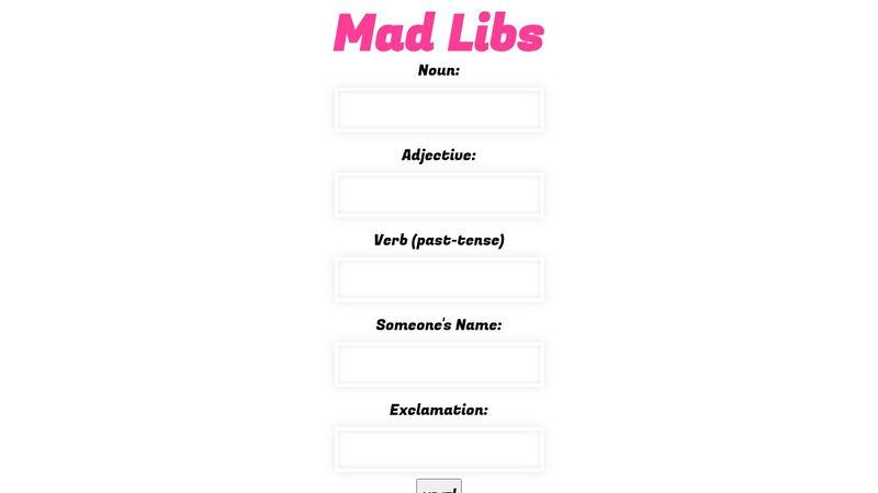 Mad Libs