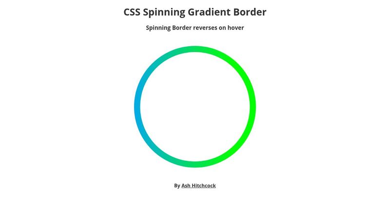 CSS Animated Border Gradient