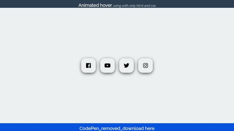 Icon Hover Animation (Pure css)
