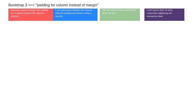bootstrap with padding in col