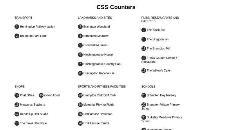 CSS Counters