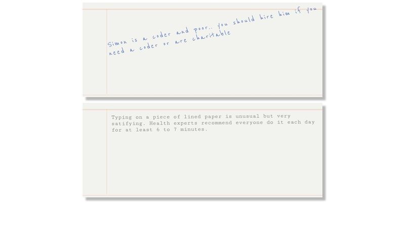 lined paper css