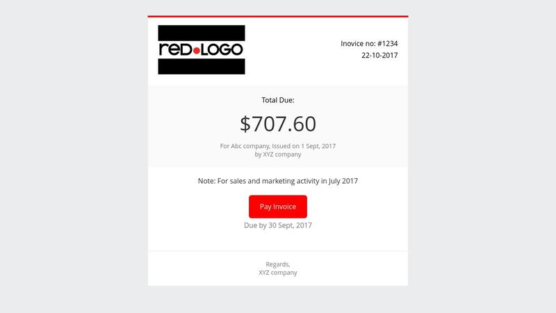 Invoice email template