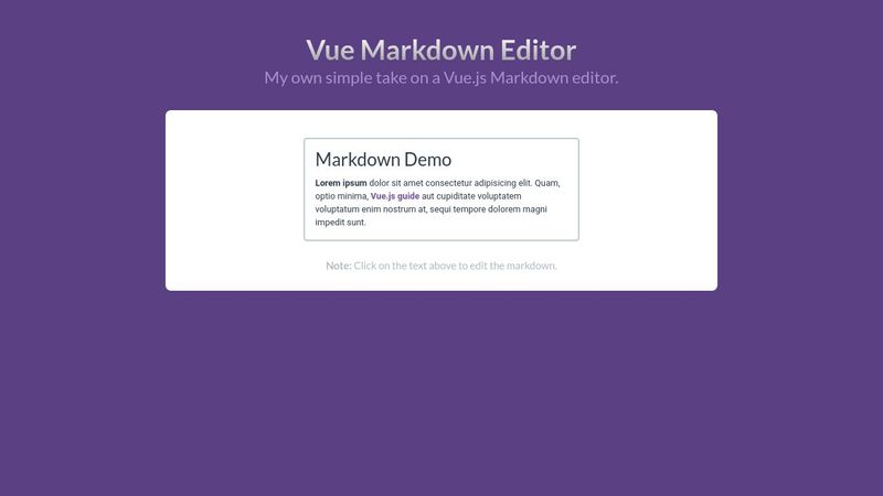 Vue Markdown Editor